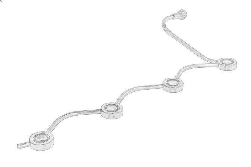 Tuyau, débordement de carburant OE PERKINS U31607080 pour AGRIFORM 2.2 ...